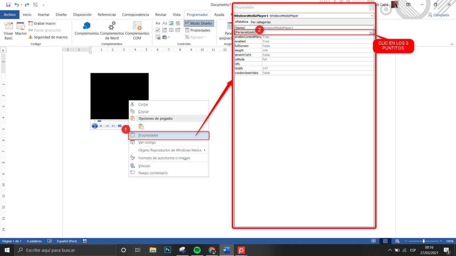 21 | Cómo insertar vídeos en Word desde Youtube o PC | 2025