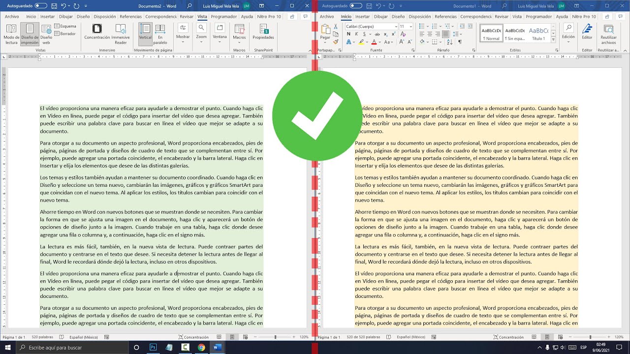 Cómo trabajar con varios documentos a la vez en Word
