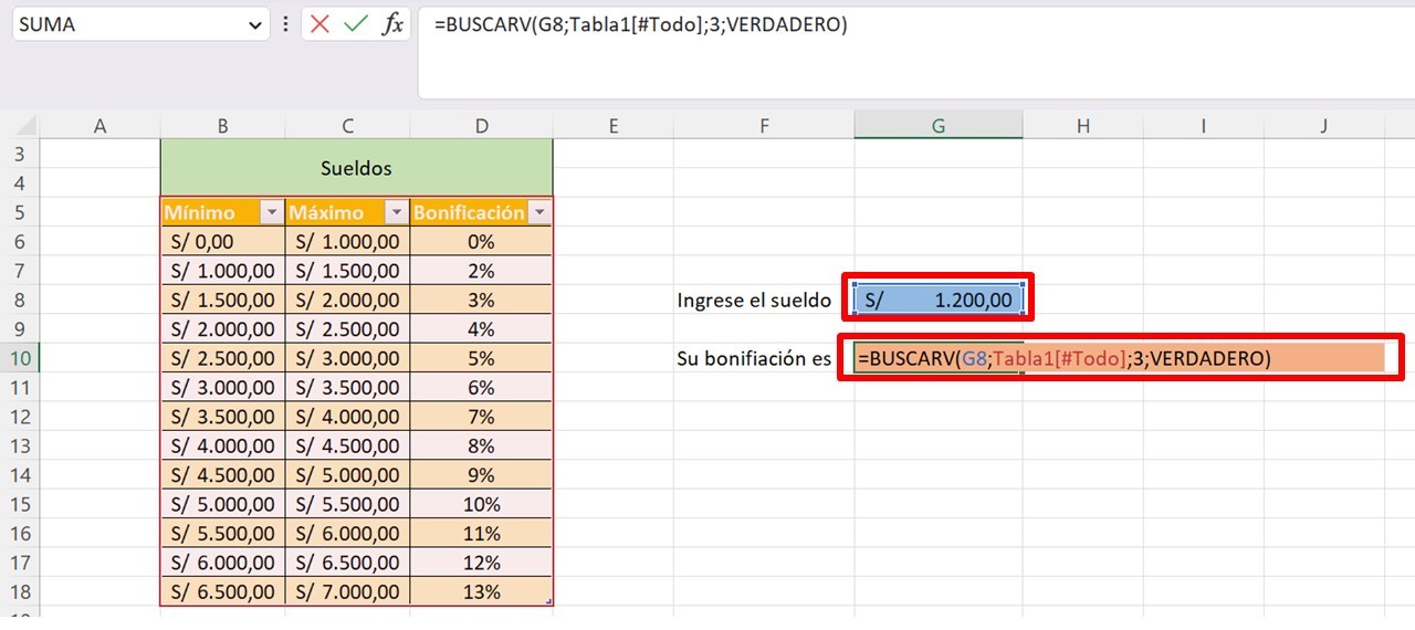 Buscar el Valor dependiendo de un rango en Excel (BuscarV coincidencia ...