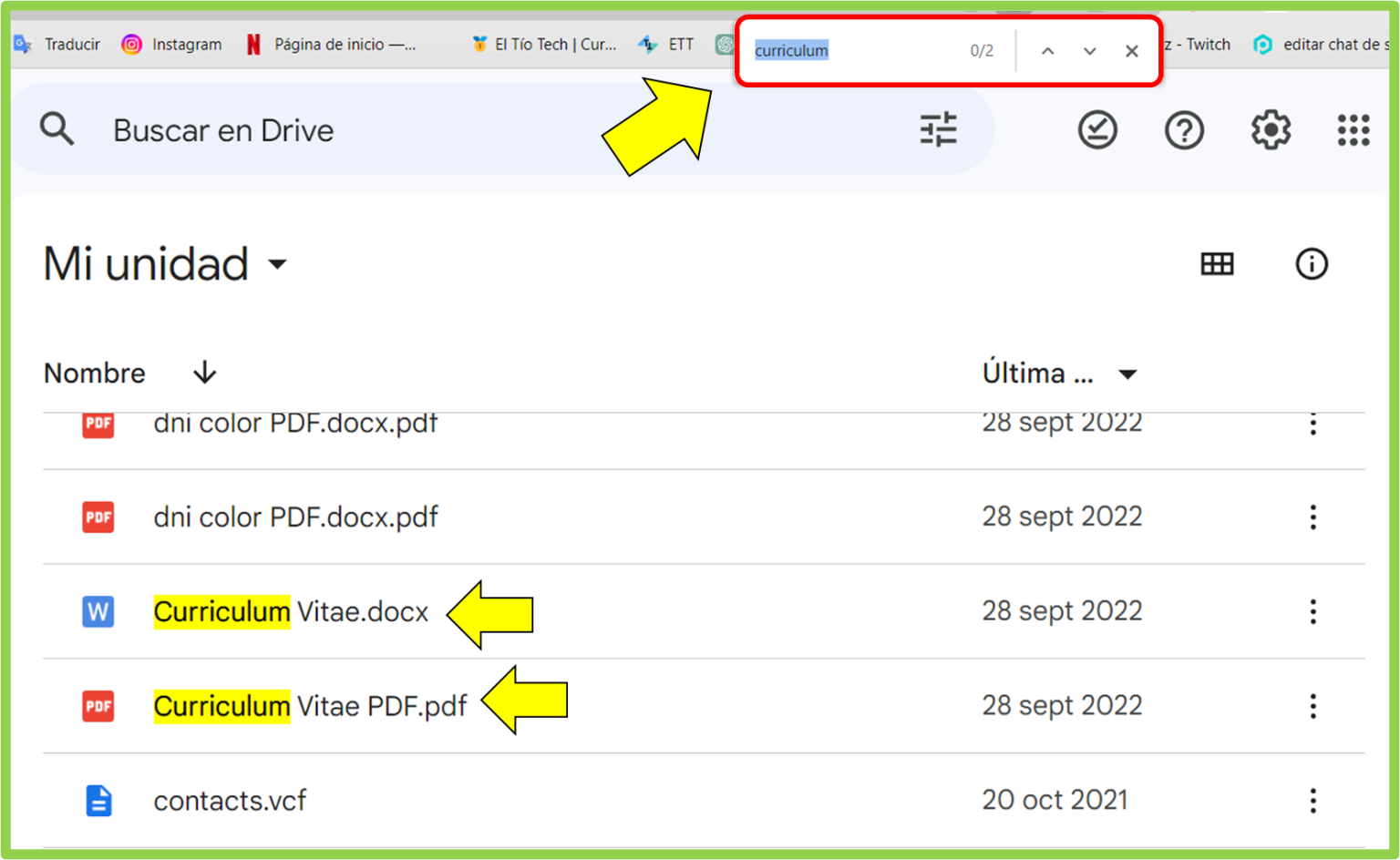 Como usar la función de búsqueda en Google Drive