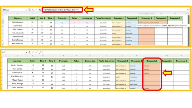 10 Ejercicios con la Función SI, Función Y, Función O en Excel
