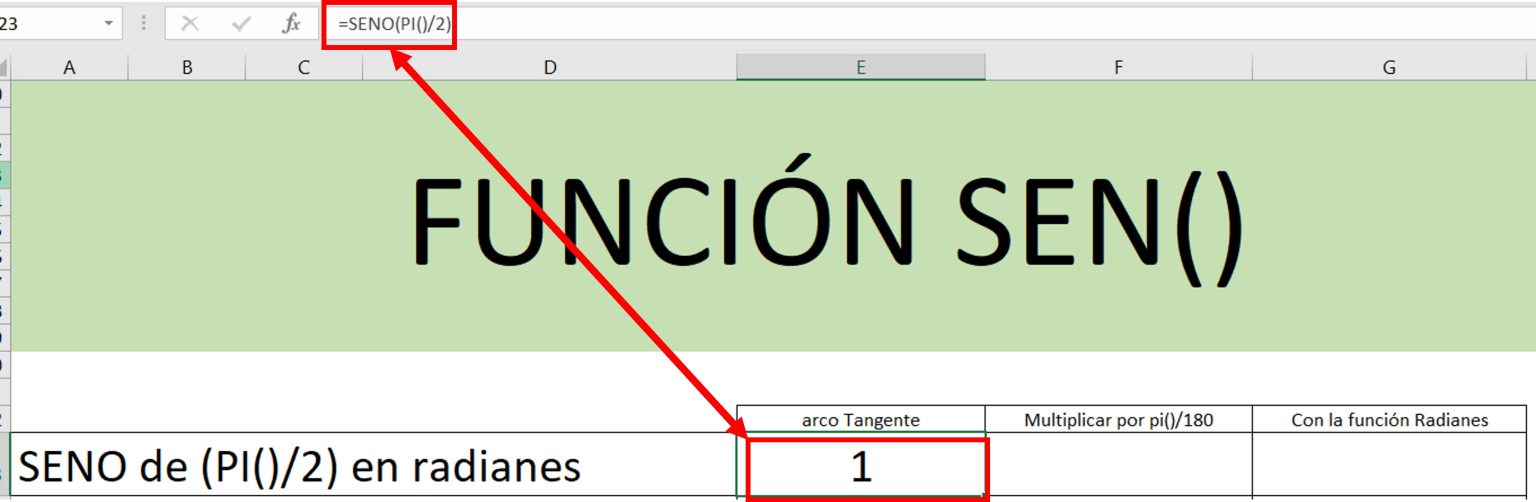 Cómo Calcular el SENO en Excel