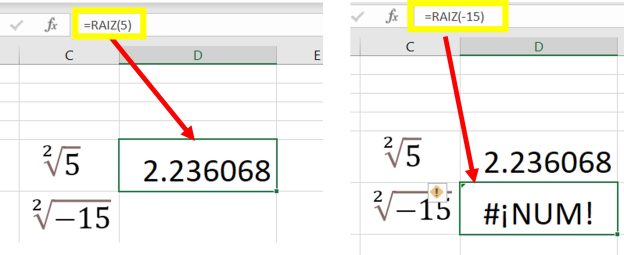 Función RAÍZ en Excel (Raíz cuadrada, Raíz cúbica, cuarta, quinta)