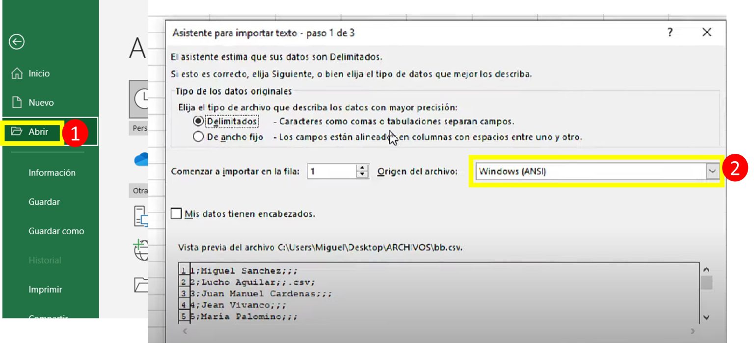 Como pasar archivos CSV a Excel