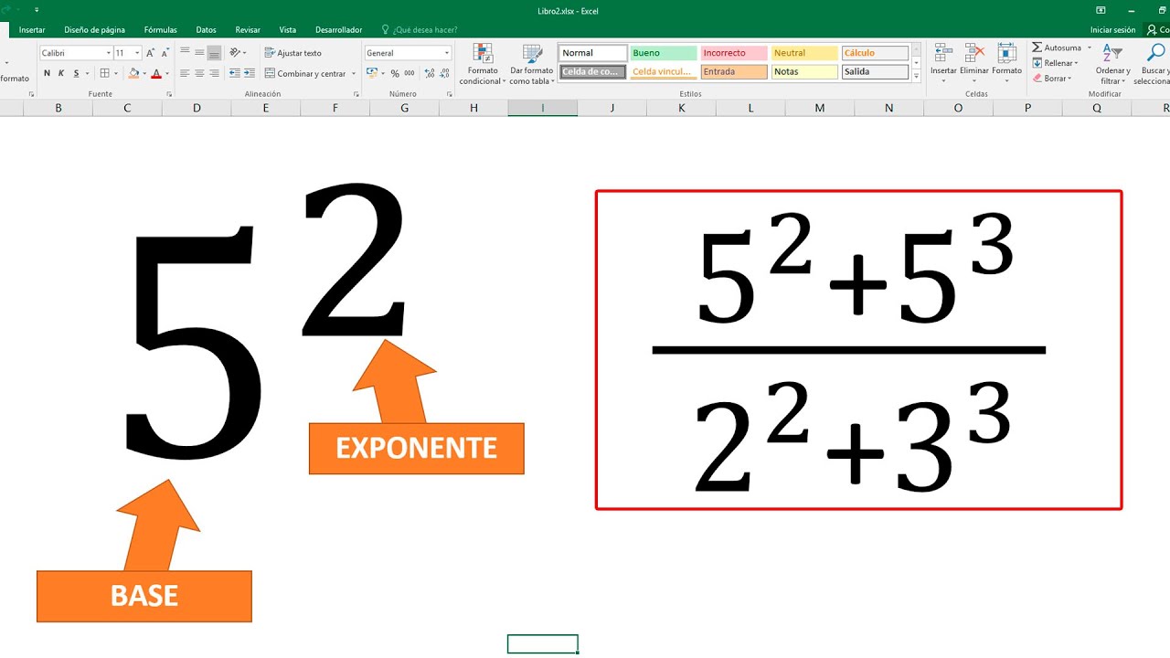 Función Potencia y uso del acento Circunflejo en Excel