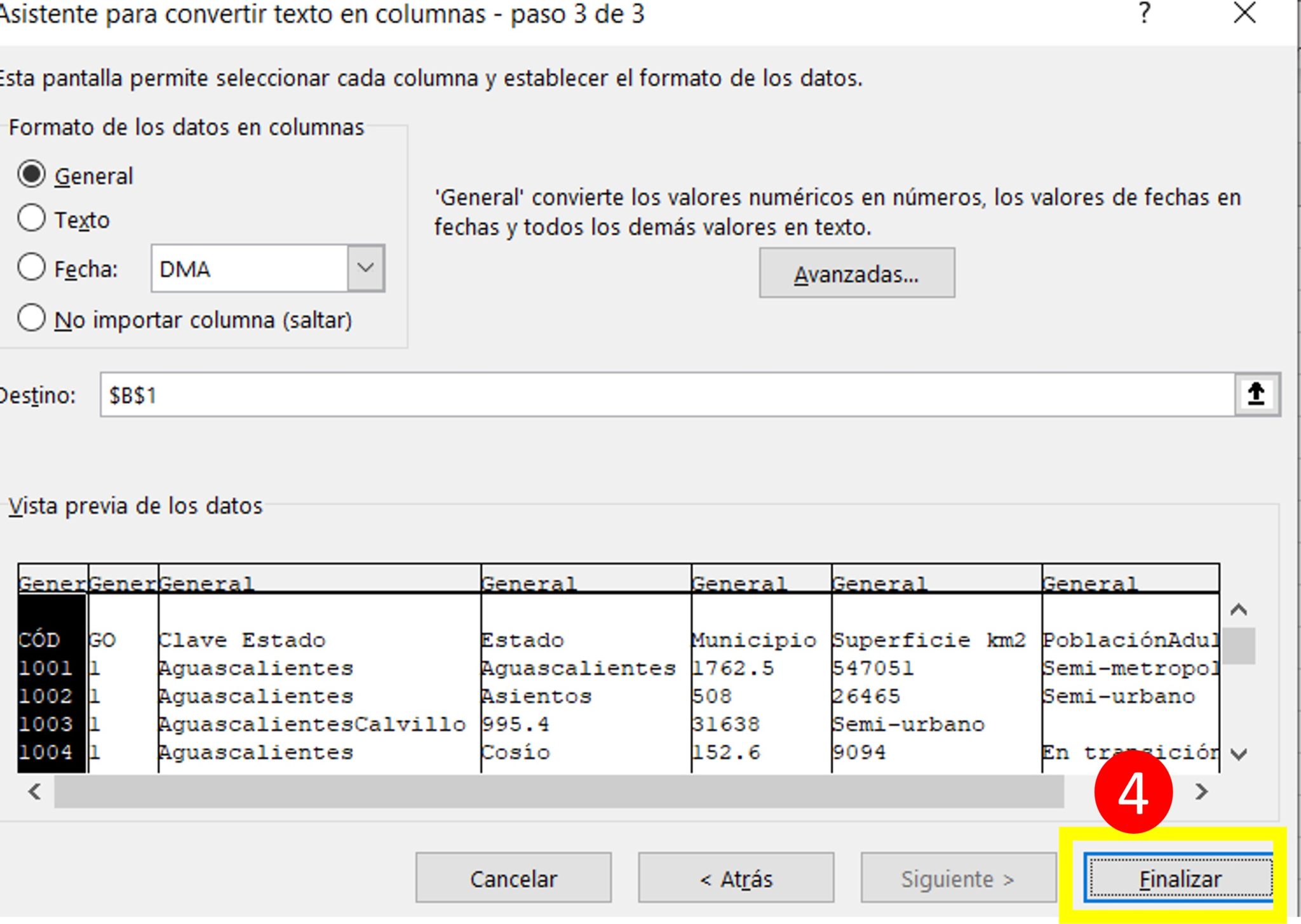 Cómo dividir en columnas un texto en plano Excel