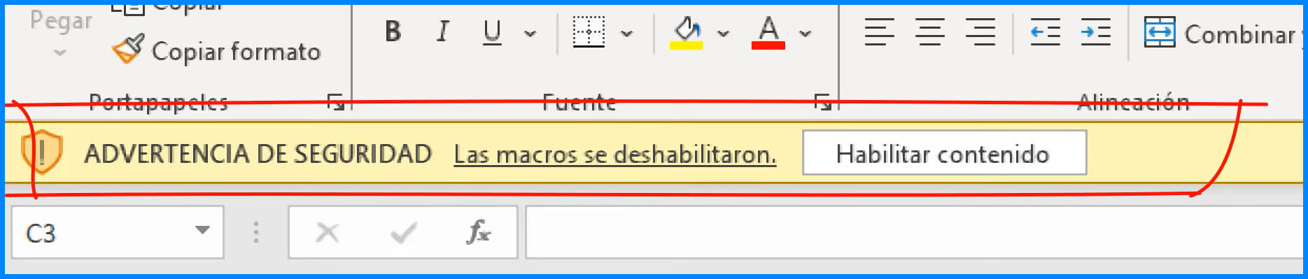 Configuración de seguridad de Macros en Excel