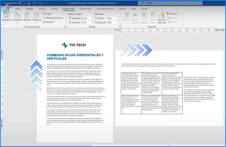 Como COMBINAR hojas HORIZONTALES y VERTICALES en un mismo documento en WORD