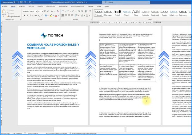 Como COMBINAR hojas HORIZONTALES y VERTICALES en un mismo documento en WORD