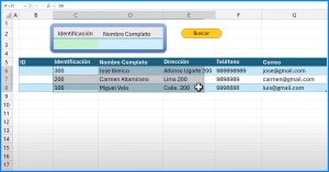 Base de datos con Botones en Excel: Agregar, Eliminar, Modificar y buscar