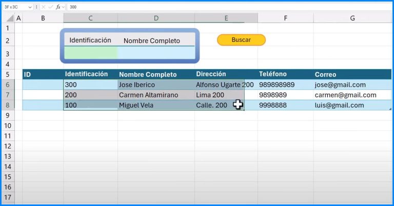 Base de datos con Botones en Excel: Agregar, Eliminar, Modificar y buscar