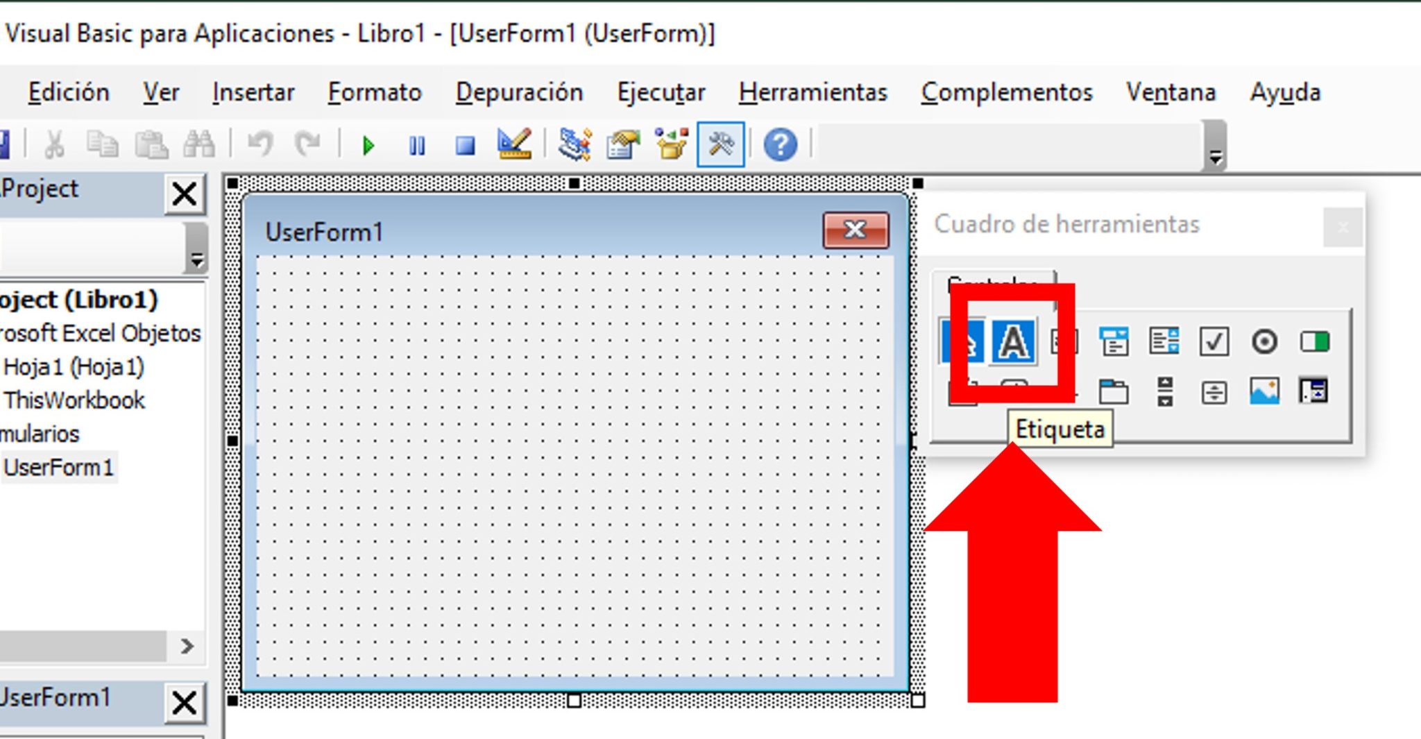 Control Etiqueta (Label) en Formularios VBA Excel