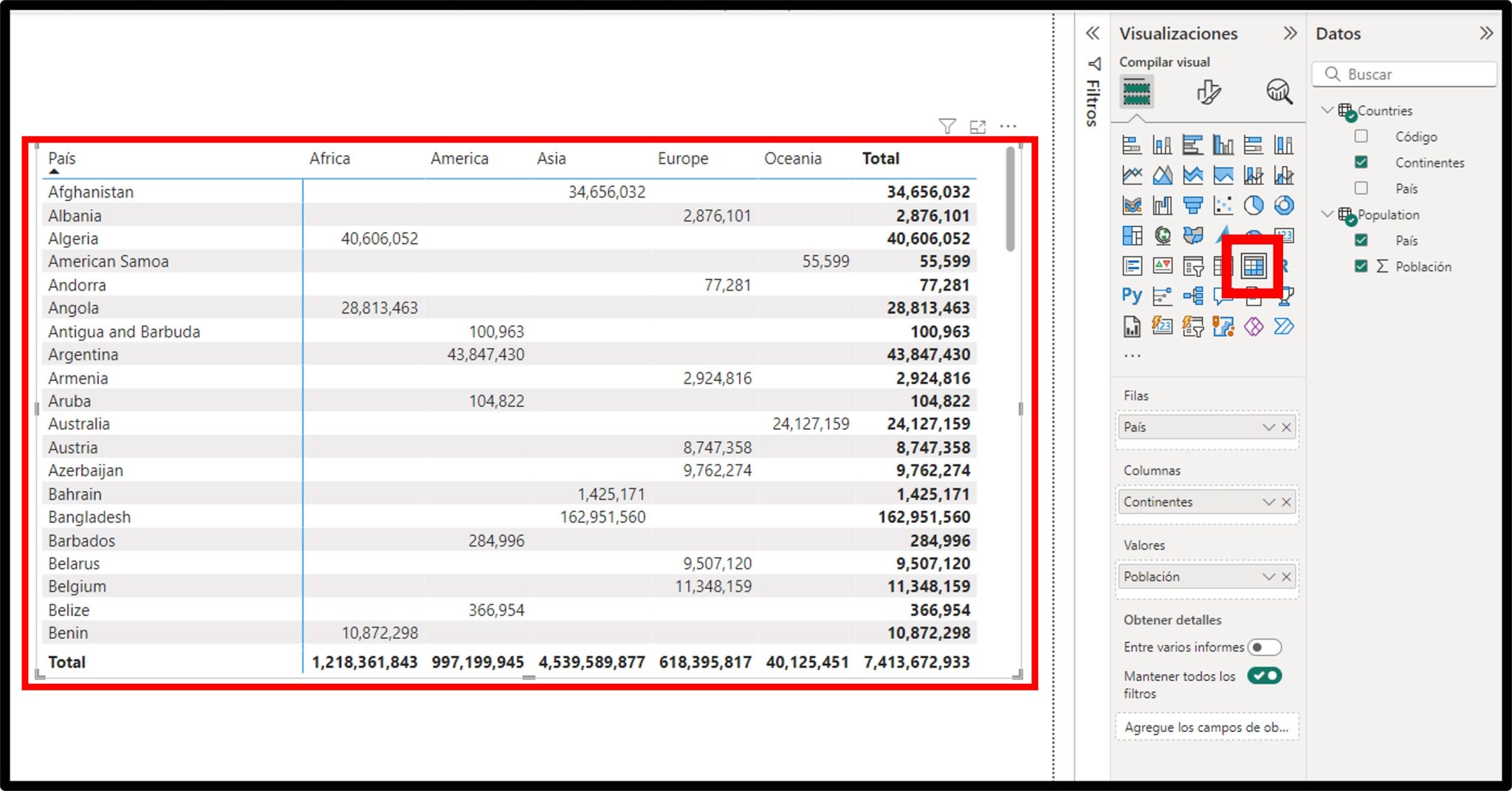 Visualización de Datos Tipo Tabla y Matriz en Power BI | Curso de Power BI
