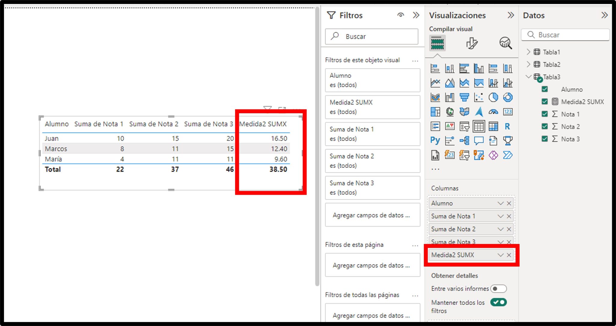Las funciones SUM y SUMX en Power BI | Curso gratis de Power BI