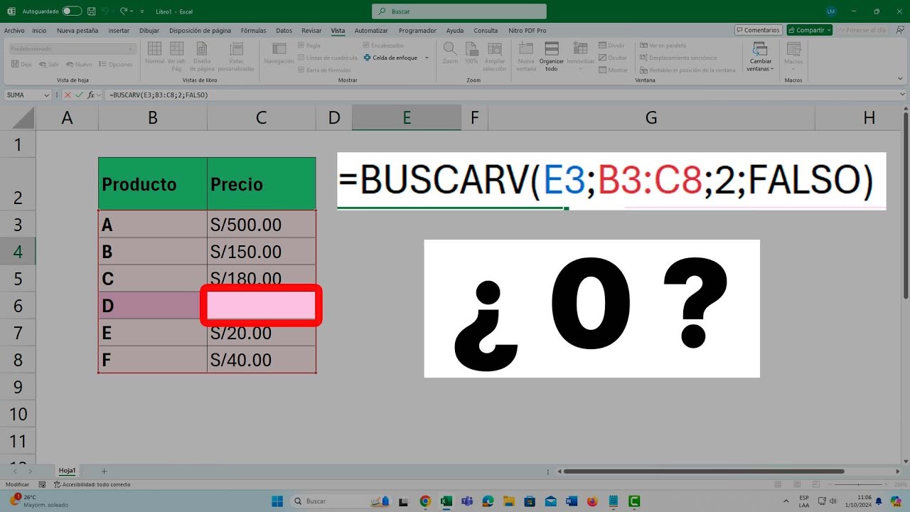 Solución: Evitar que la función BUSCARV devuelva un 0 en celdas vacías ...
