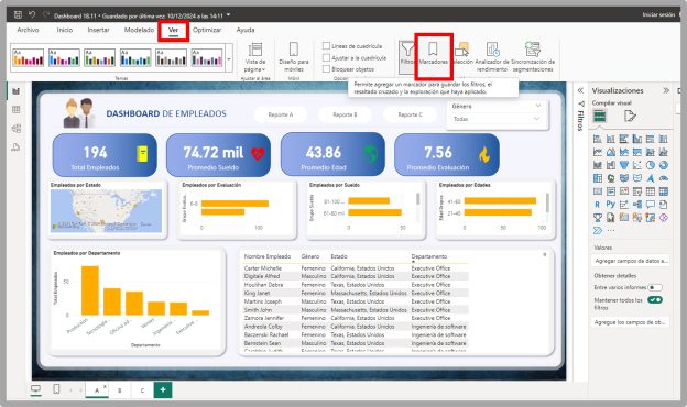 Cómo Usar los Marcadores (Bookmarks) en Power BI para Crear Informes ...