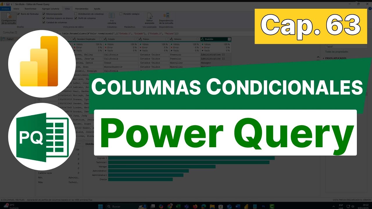 📌 Columnas Personalizadas y Condicionales en Power Query (Paso a Paso) 🚀