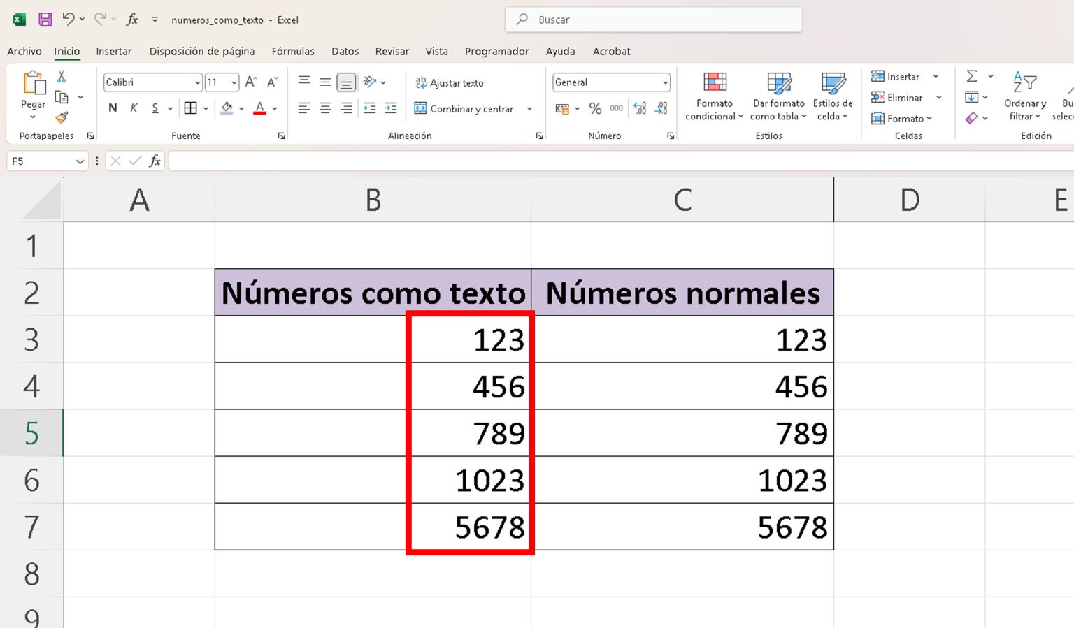 Convertir números almacenados como texto en Excel de forma masiva