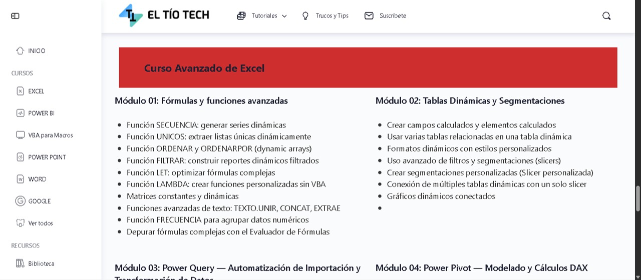 Presentación del Curso Excel Gratis