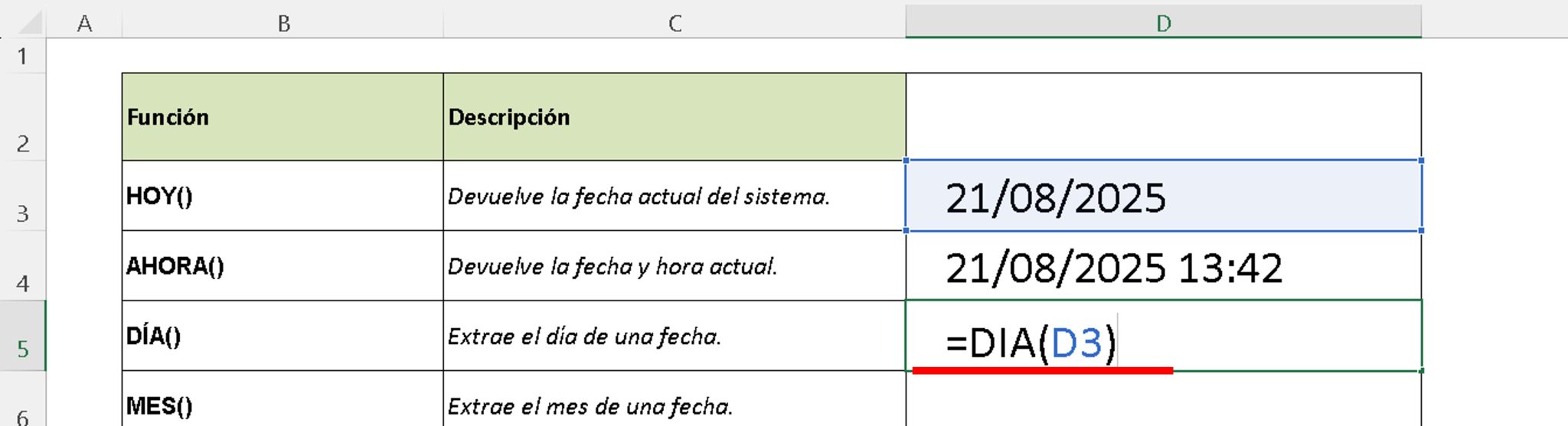 Las Funciones de Fecha más utilizadas en Excel 📅