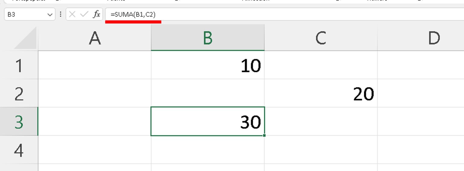Introducción a la sintaxis de Fórmulas en Excel