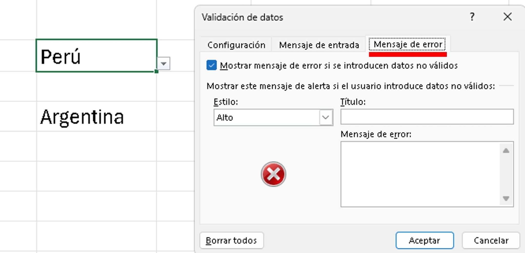 Validación de datos: Listas desplegables en Excel