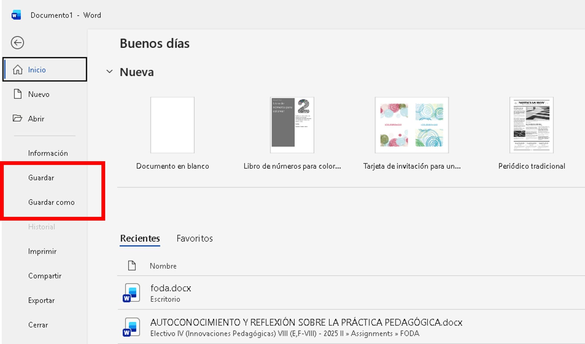 Capítulo 17: Guardar y Guardar como en Word 💾📄