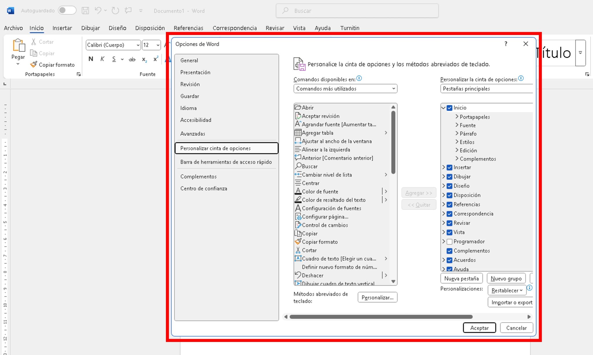 Personaliza la cinta de opciones y accesos rápidos en Word 🎨